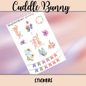 Planner Stickers - Cuddle Bunny - Etsy