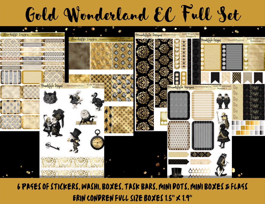 Planner Stickers - Gold Wonderland - Etsy