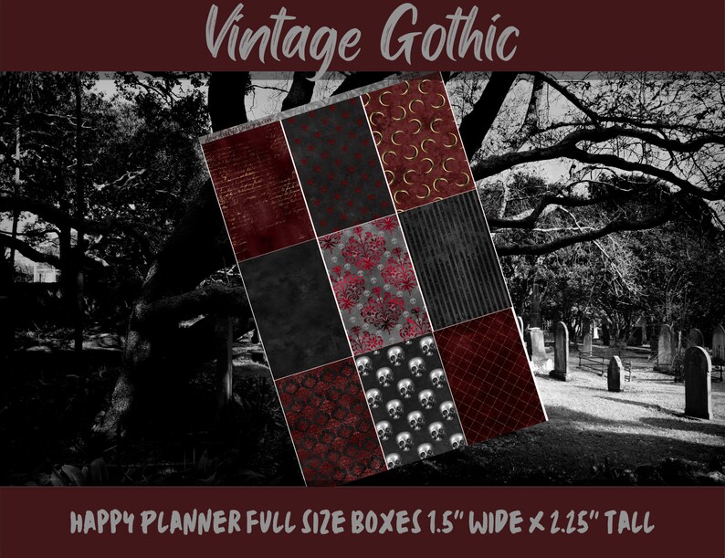 Planner Stickers - Vintage Gothic - Etsy