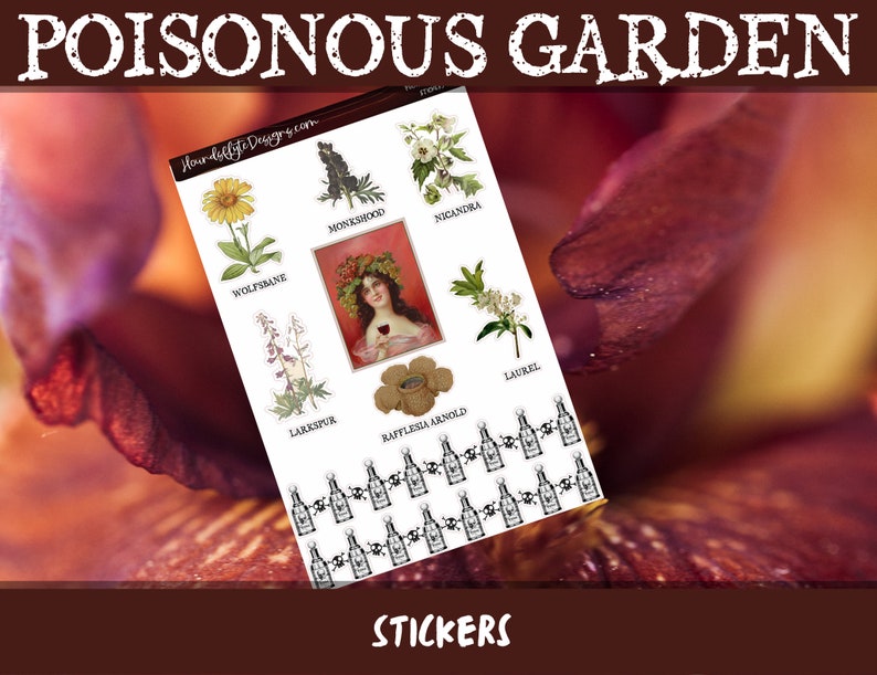 Planner Stickers - Poisonous Garden - Etsy