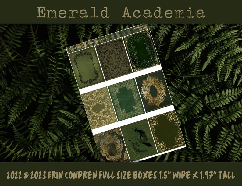 Planner Stickers - Emerald Academia - Etsy
