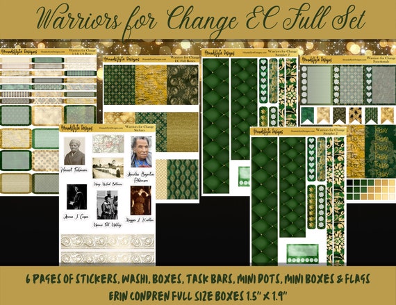 Planner Stickers Warriors for Change | Etsy