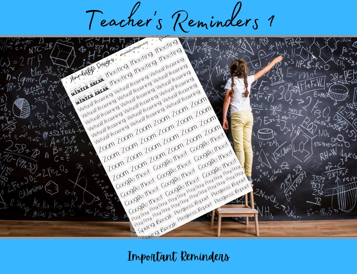 Planner Stickers Teacher's Reminders - Etsy