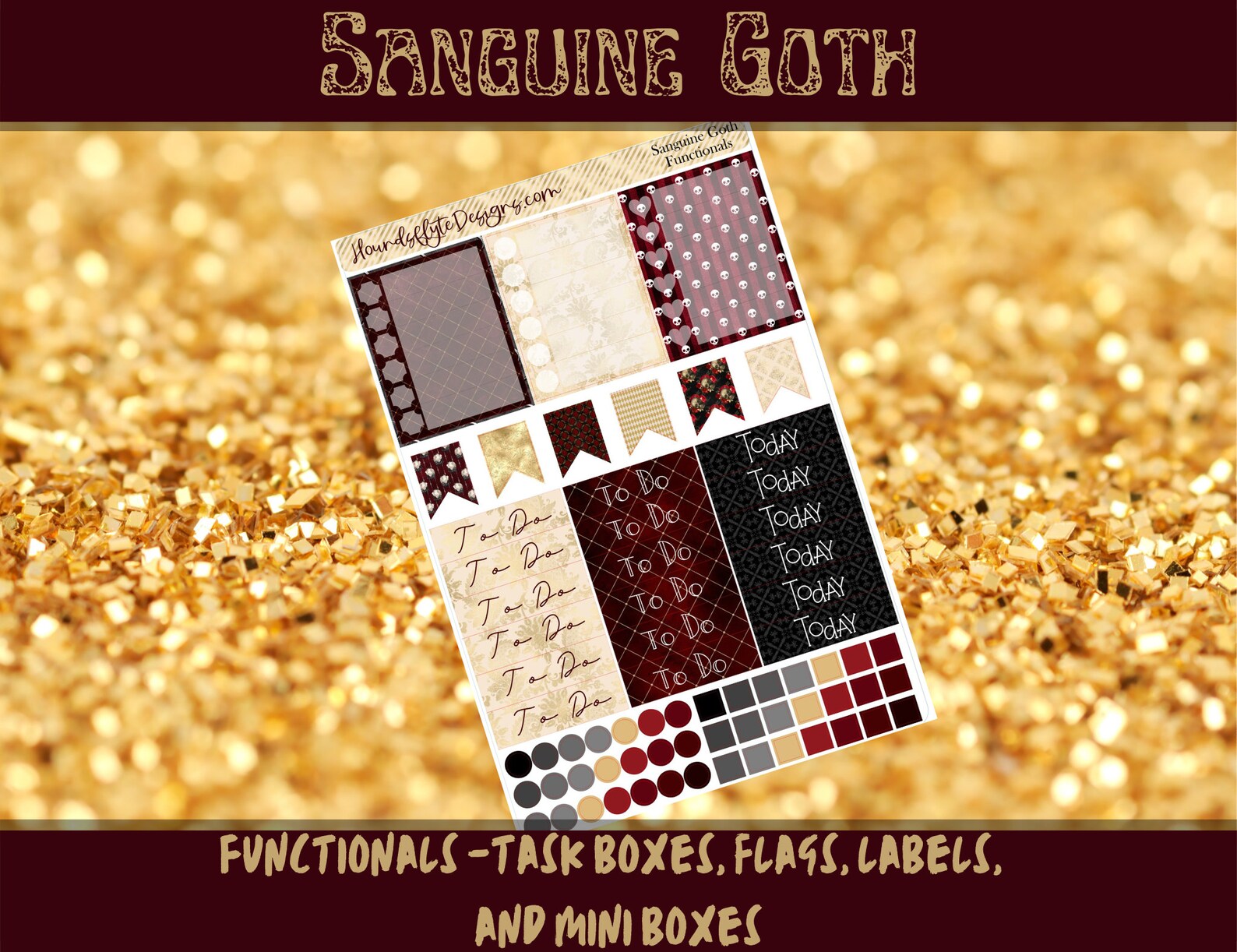 Planner Stickers - Sanguine Goth - Etsy