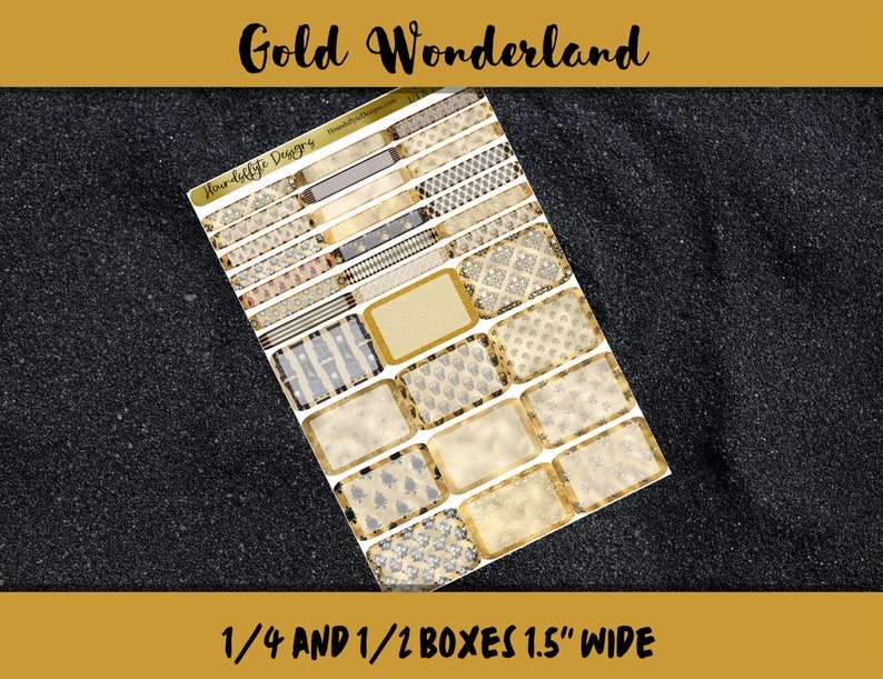 Planner Stickers - Gold Wonderland - Etsy