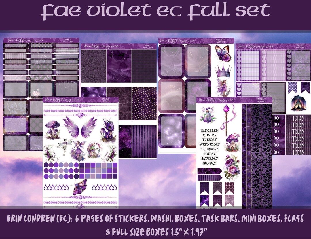 Planner Stickers - Fae Violet - Etsy