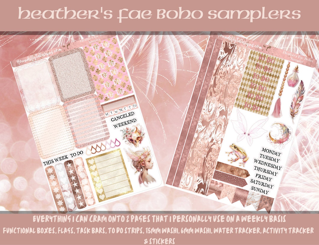 Planner Stickers - Heather's Fae Boho Samplers - Etsy