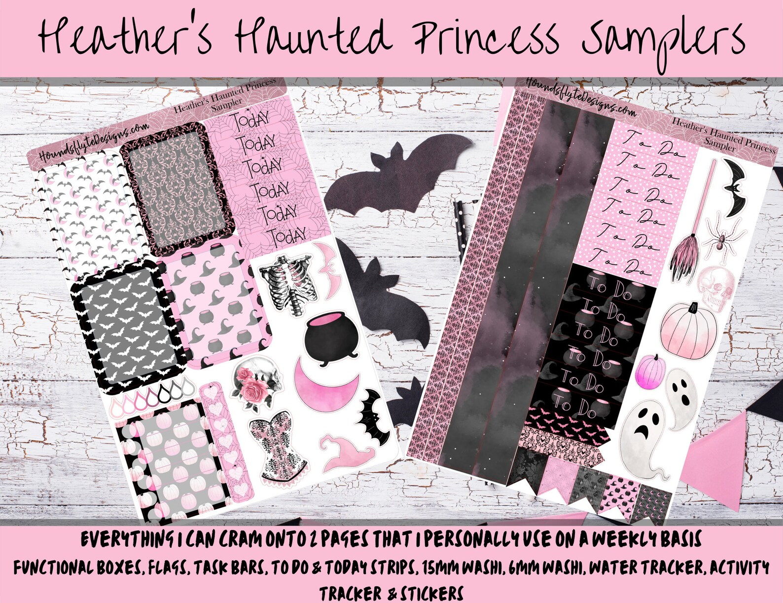 Planner Stickers - Heather's Haunted Princess Sampler - Etsy