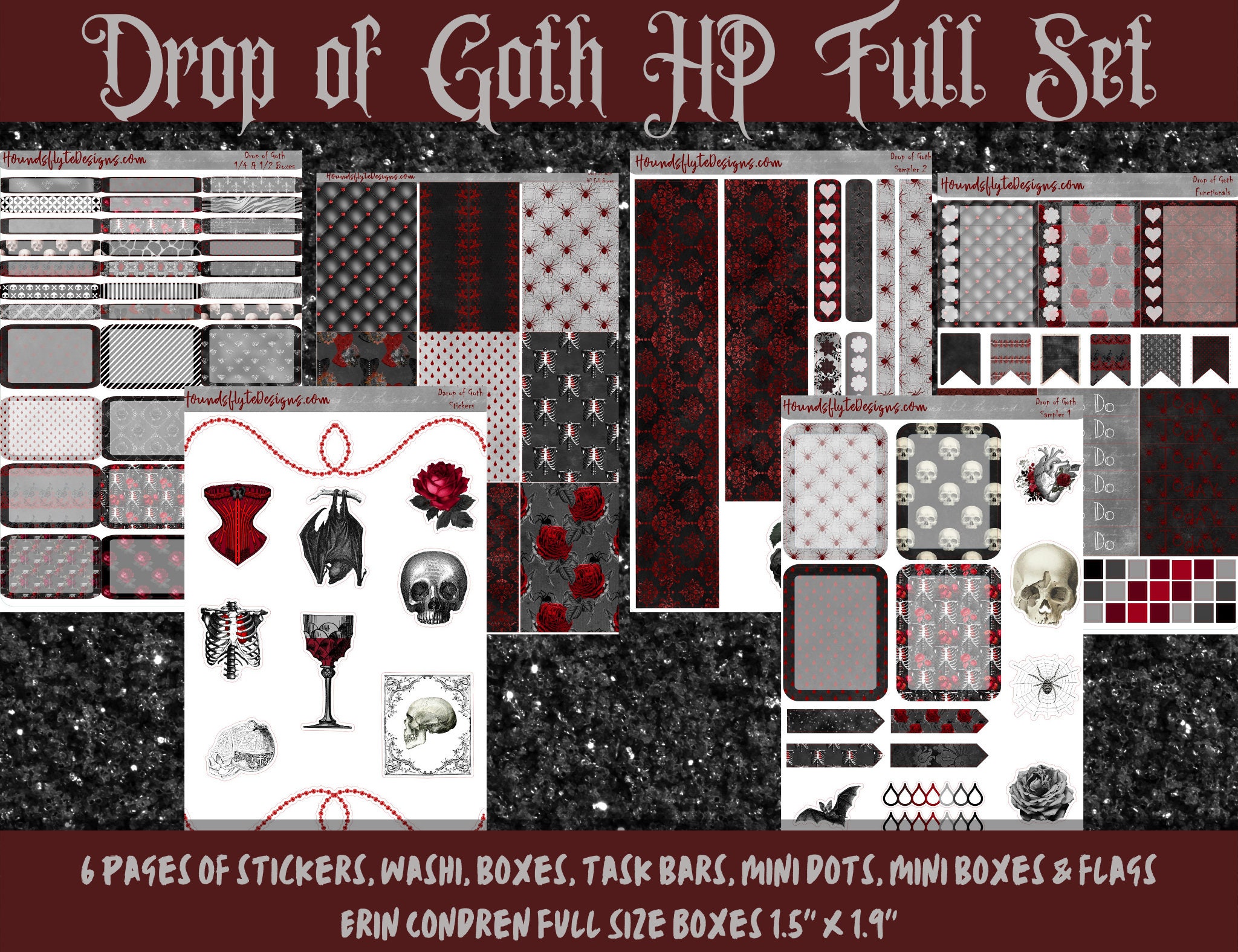 Planner Stickers - Drop of Goth - Etsy