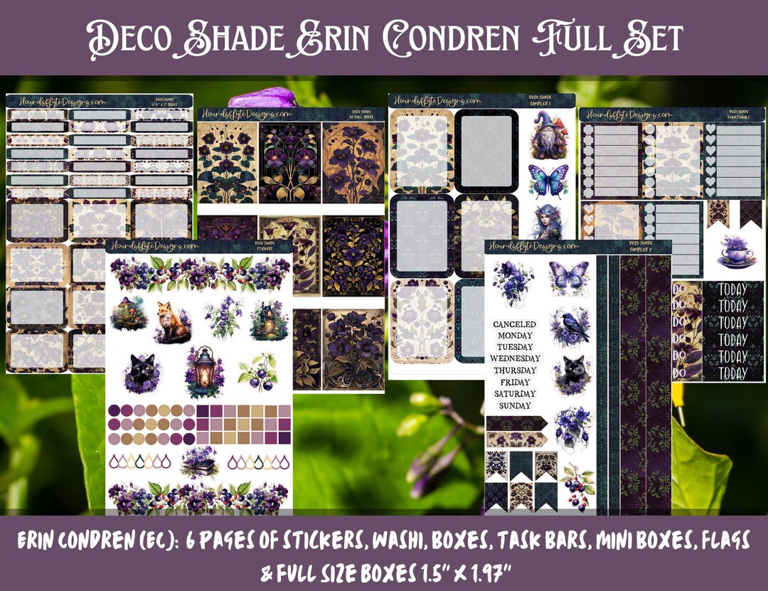 Planner Stickers - Deco Shade - Etsy