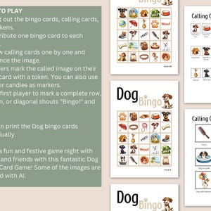 Dog Bingo, 30 Unique Bingo Cards Dog Theme, Dogs Bingo Game, Puppy ...