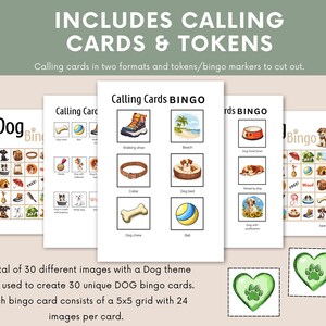 Dog Bingo, 30 Unique Bingo Cards Dog Theme, Dogs Bingo Game, Puppy ...