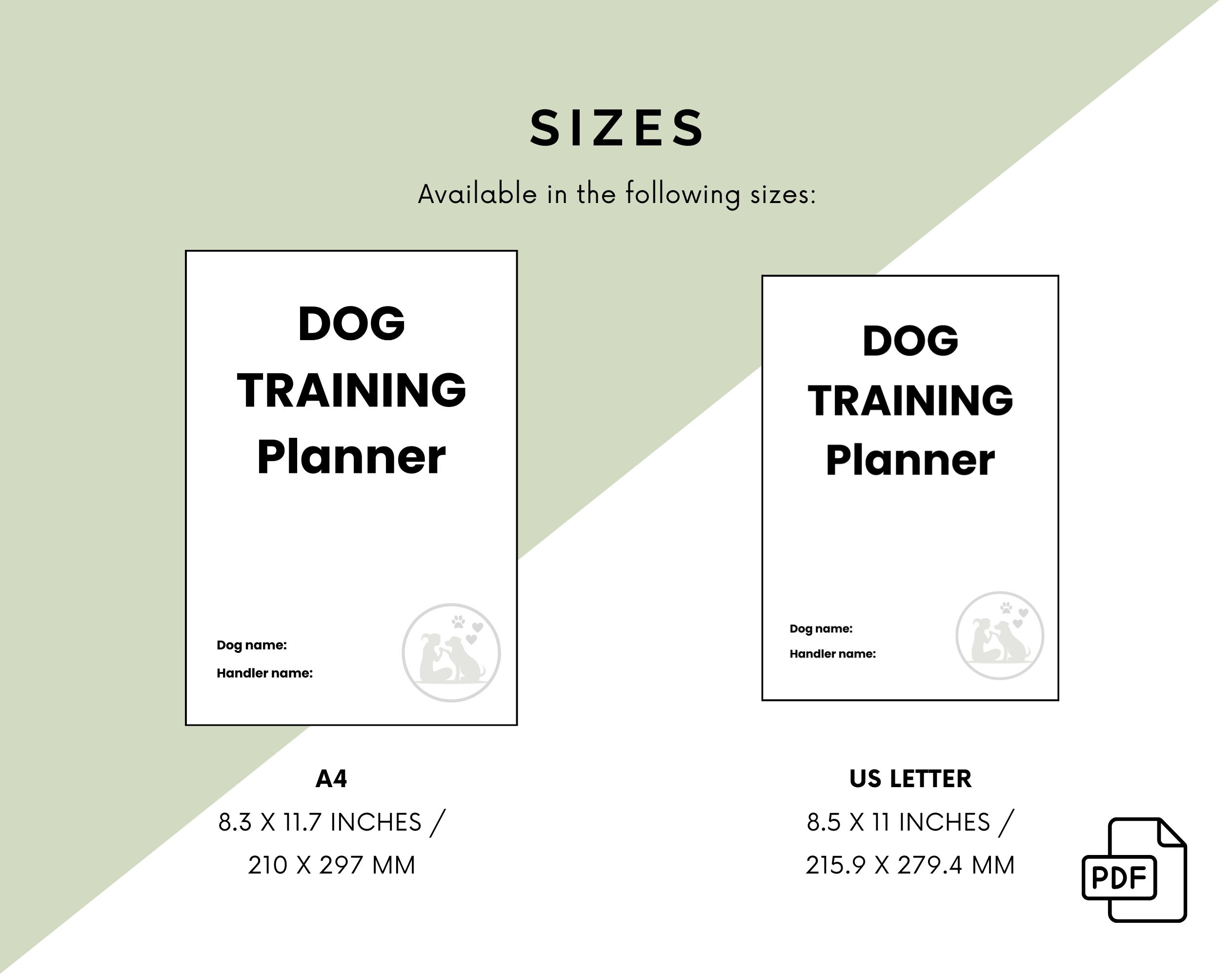 Dog Training, Agility, Planner, Printable PDF, Dog Schedule, Pet ...