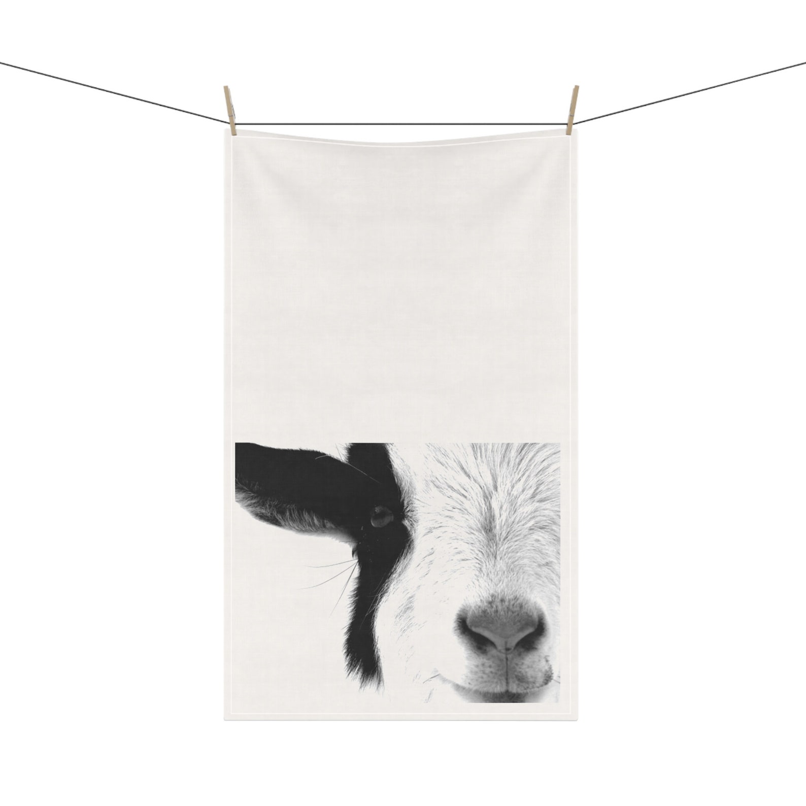 Goat Kitchen Towel, Goat Tea Towel or Dish Towel, Farm Animal Kitchen ...