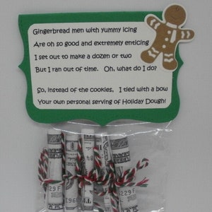 Set of 2 Gingerbread Men Money Gift Bags You Assemble - Etsy