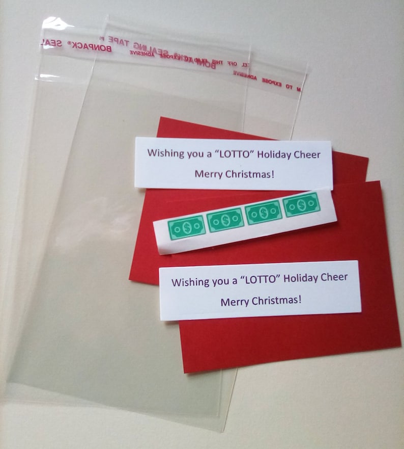 Lotto Lottery Tickets Gift Holder Kit DIY Set of 2 Neighbor Gift Holder ...