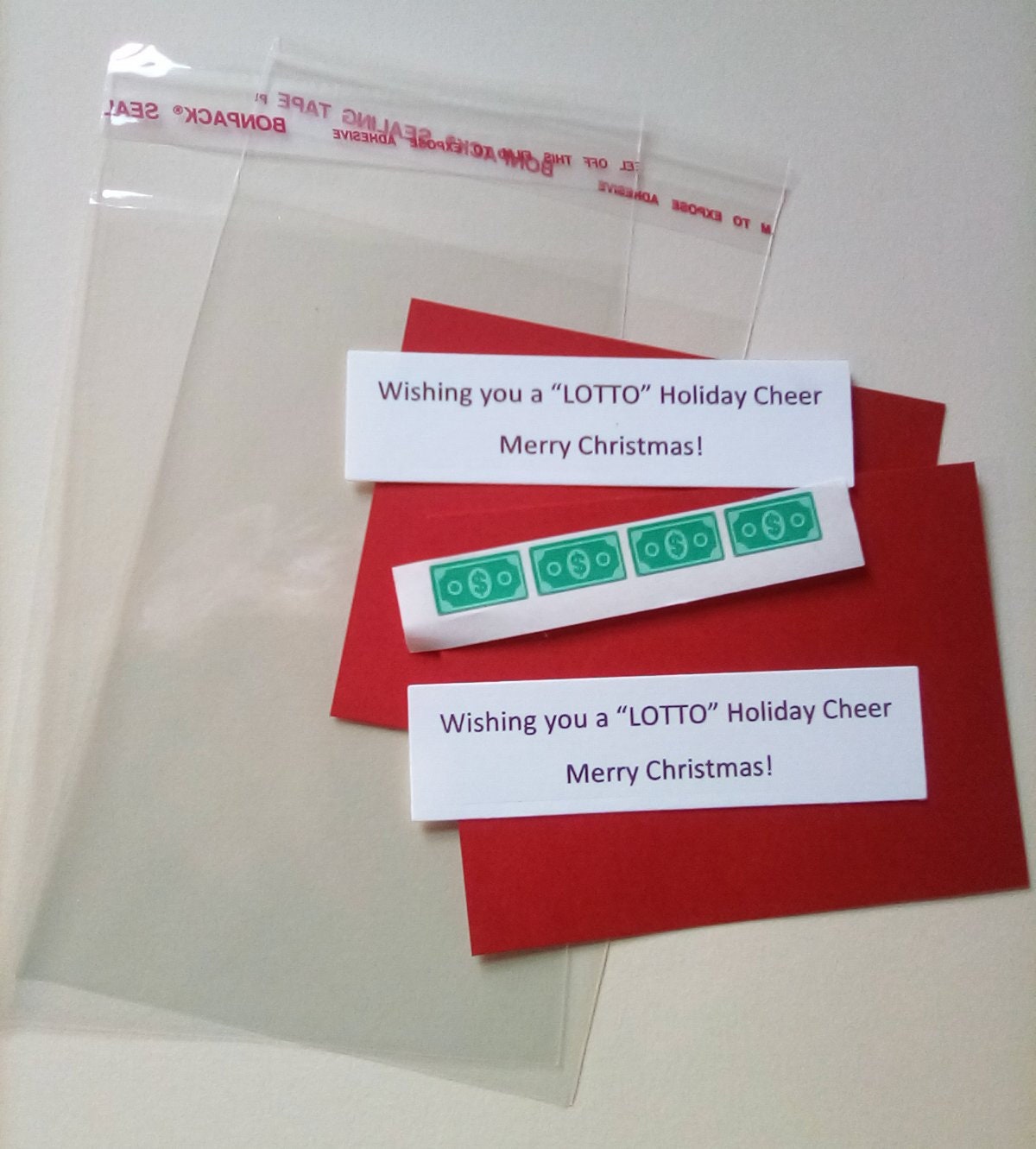 Lotto Lottery Tickets Gift Holder Kit DIY Set of 2 Neighbor Gift Holder ...