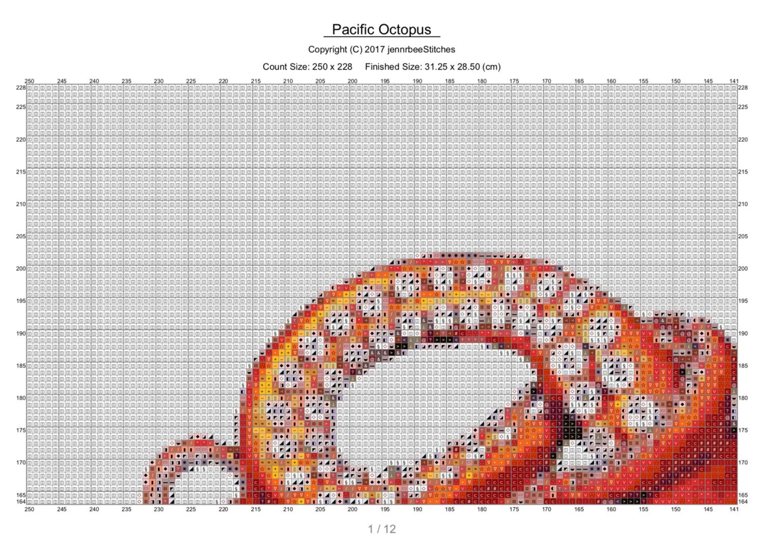 Pacific Octopus Cross Stitch Pattern - Etsy Canada