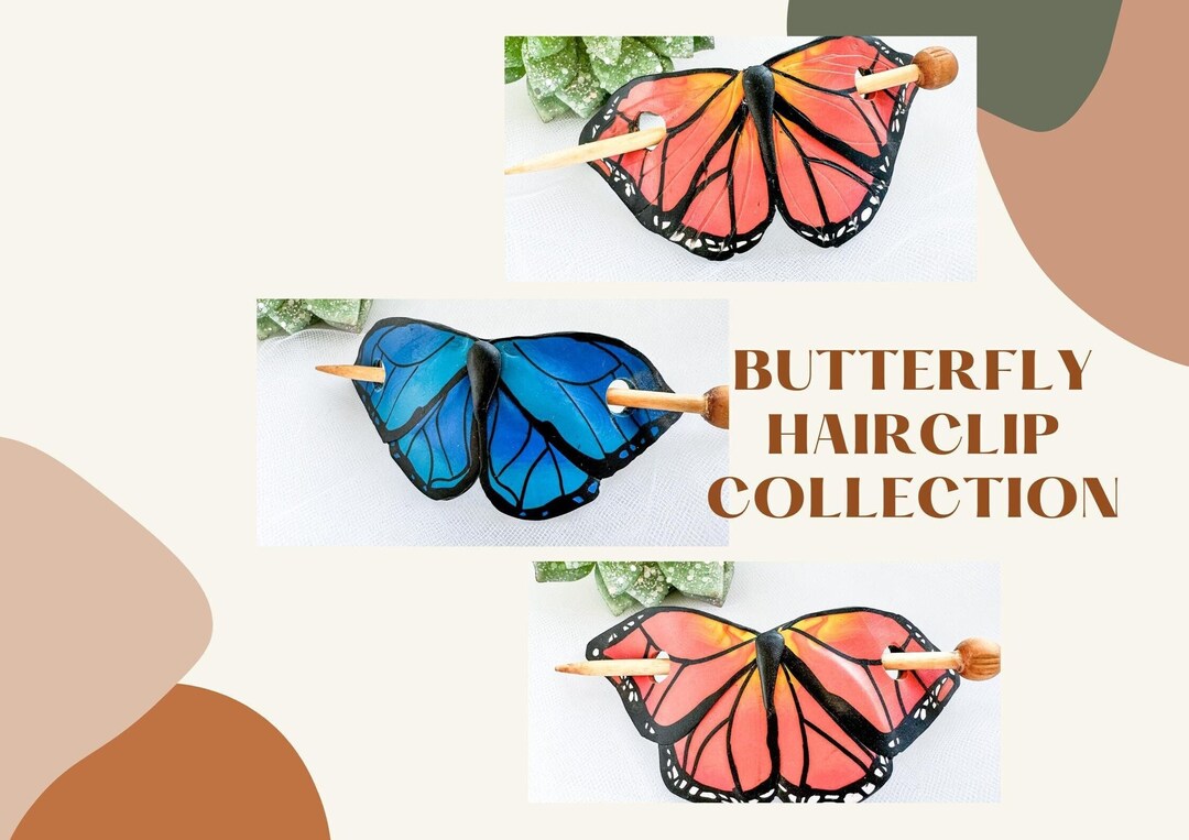 Butterfly Moth Hair Clip Collection - Etsy