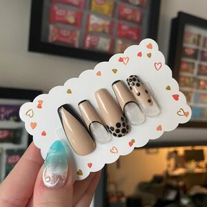Boba Babe Press on Nails Luxury Nails Handmade Set Custom 3D Nail Art ...