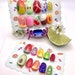 Fruit Salad Press on Nails Luxury Nails Handmade Set Custom 3D Nail Art ...