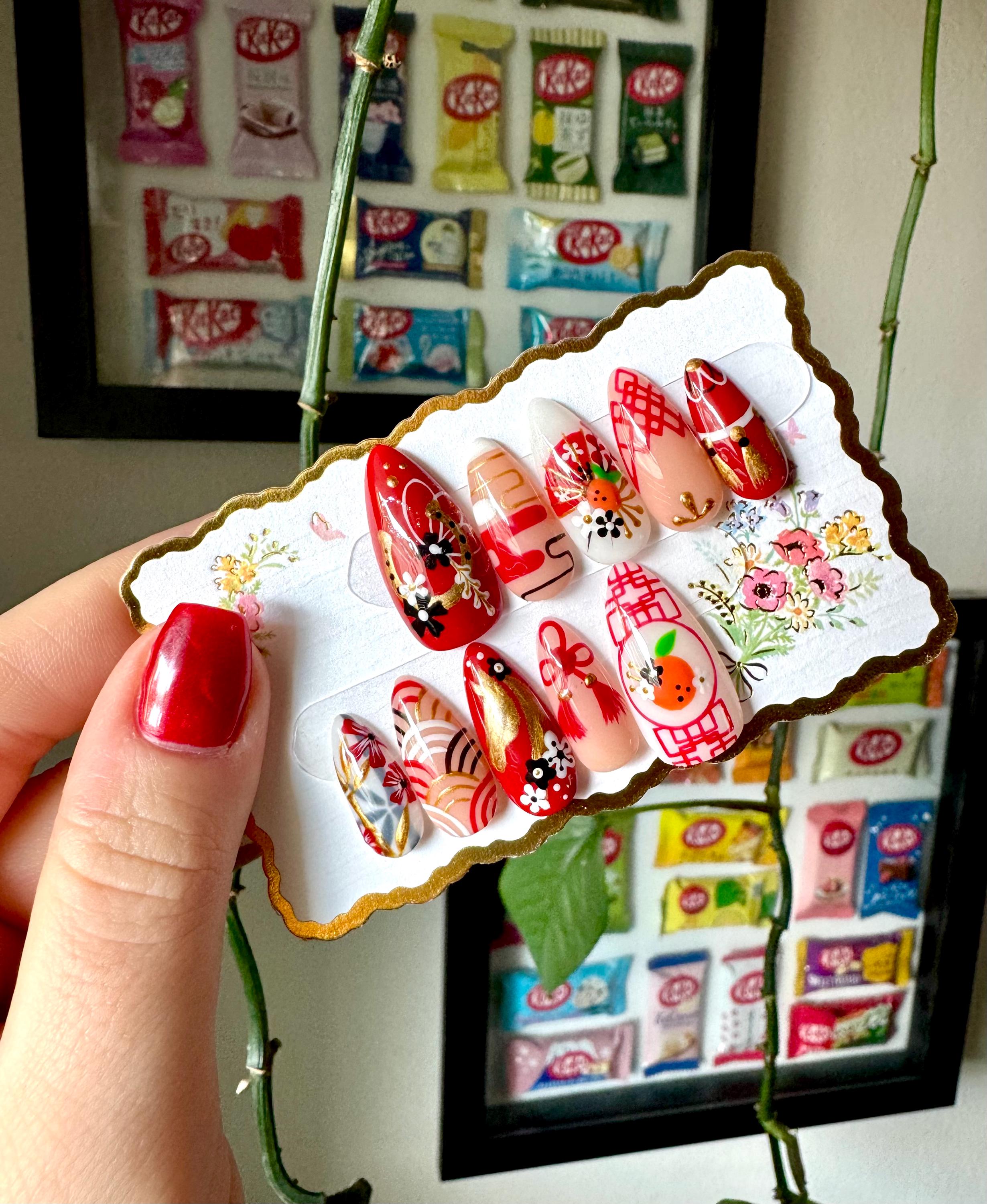 Lunar New Year 2026 - Year of the Horse Press on Nails | Custom Nails ...