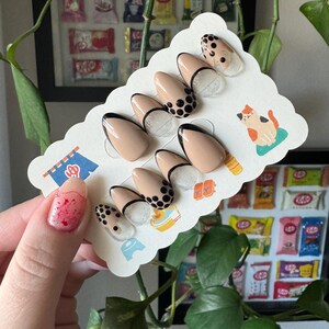 Boba Babe Press on Nails | Luxury Nails | Handmade Set | Custom | 3D ...