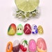 Fruit Salad Press on Nails Luxury Nails Handmade Set Custom 3D Nail Art ...
