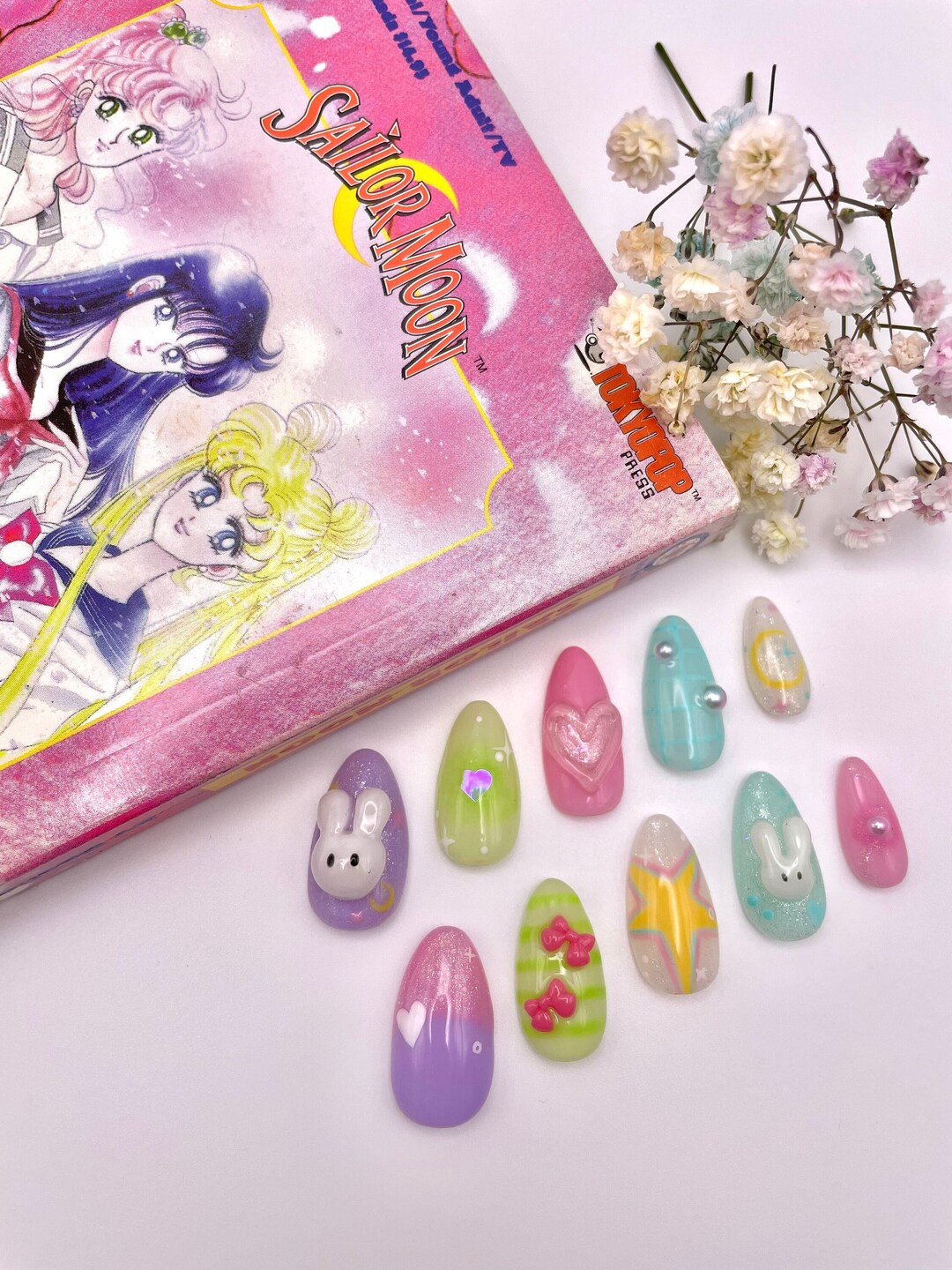 Usagi Tsukino | Sailor Moon Press on Nails | Luxury Nails | Handmade ...