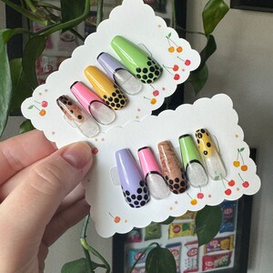 Boba Babe Press on Nails Luxury Nails Handmade Set Custom 3D Nail Art ...