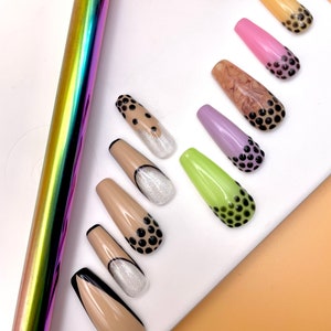 Boba Babe Press on Nails | Luxury Nails | Handmade Set | Custom | 3D ...