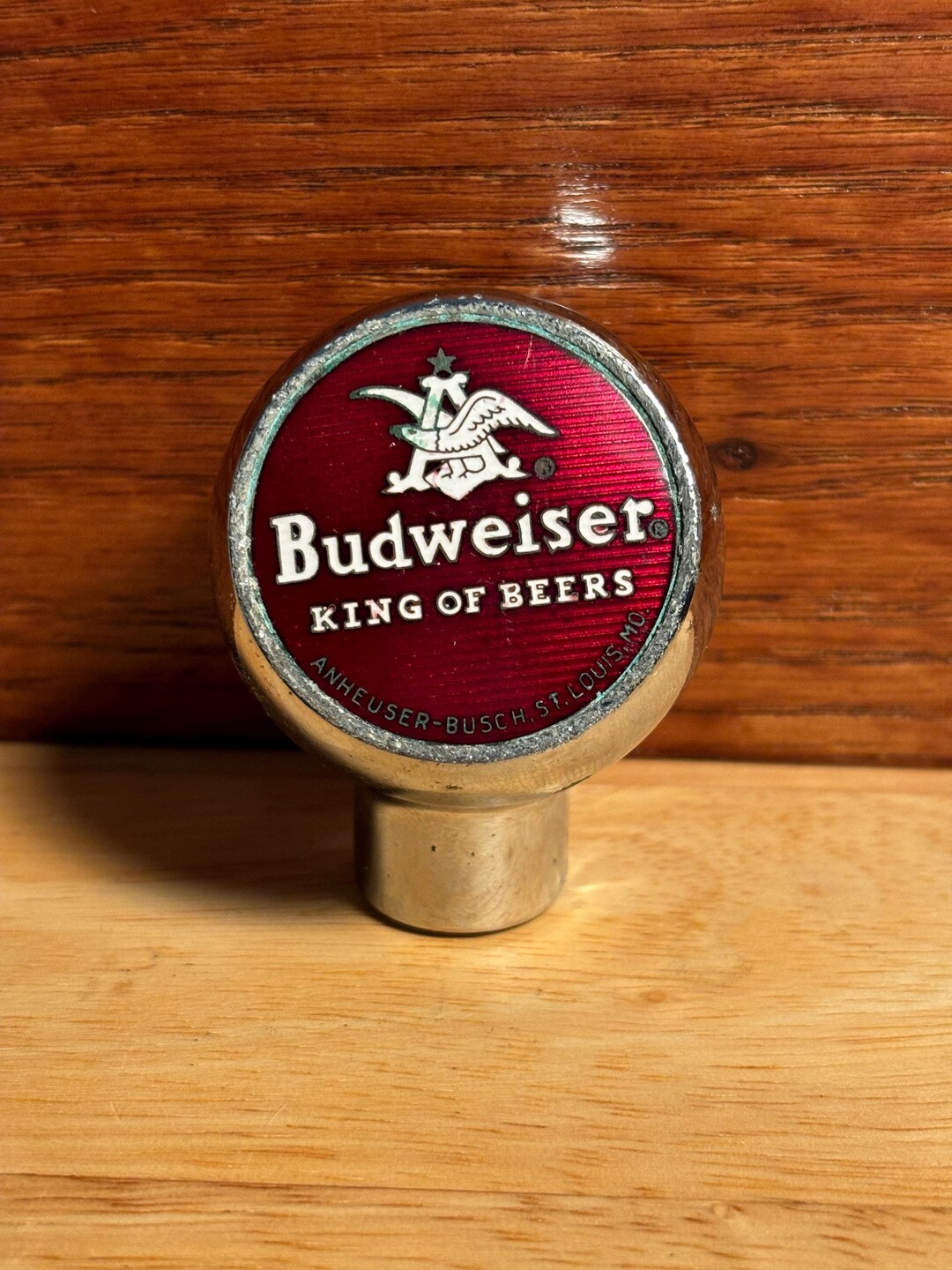 2250 - Vintage BUDWEISER Beer Ball Tap Knob! Good Condition for the Age ...