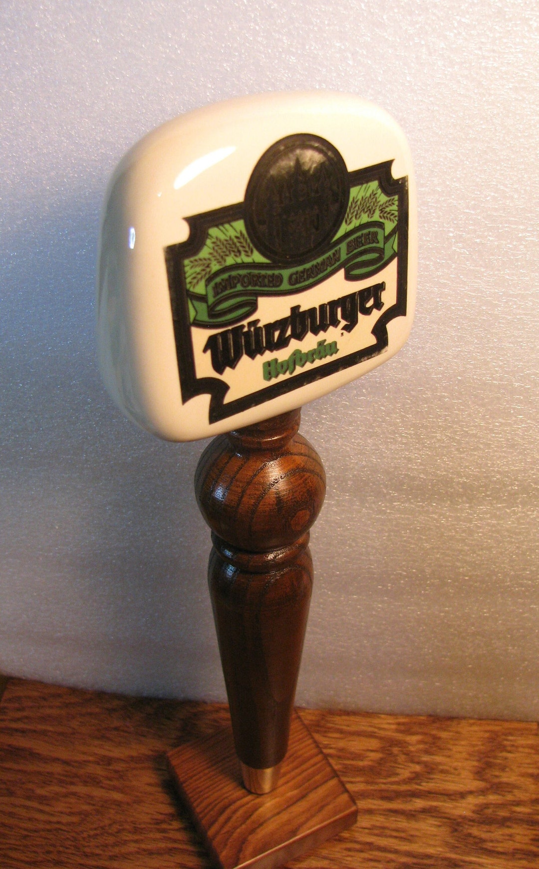 2236 Vintage WURZBURGER HOFBRAU Beer Tap Handle Knob Pretty Porcelain ...