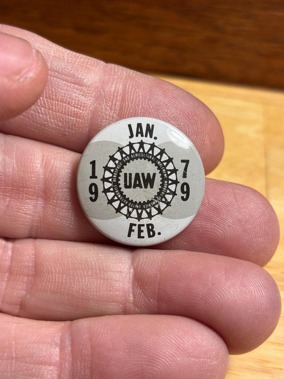Vintage 1979 UAW Pin-back Button - Cool! - Etsy