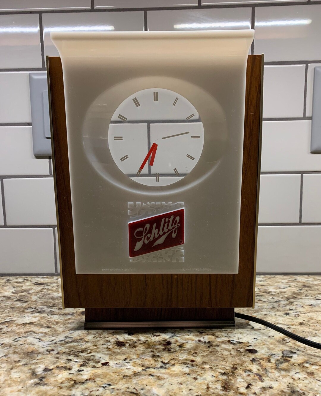 2094 Vintage SCHLITZ 'floating Hands' Clock Register Topper Thoroughly ...