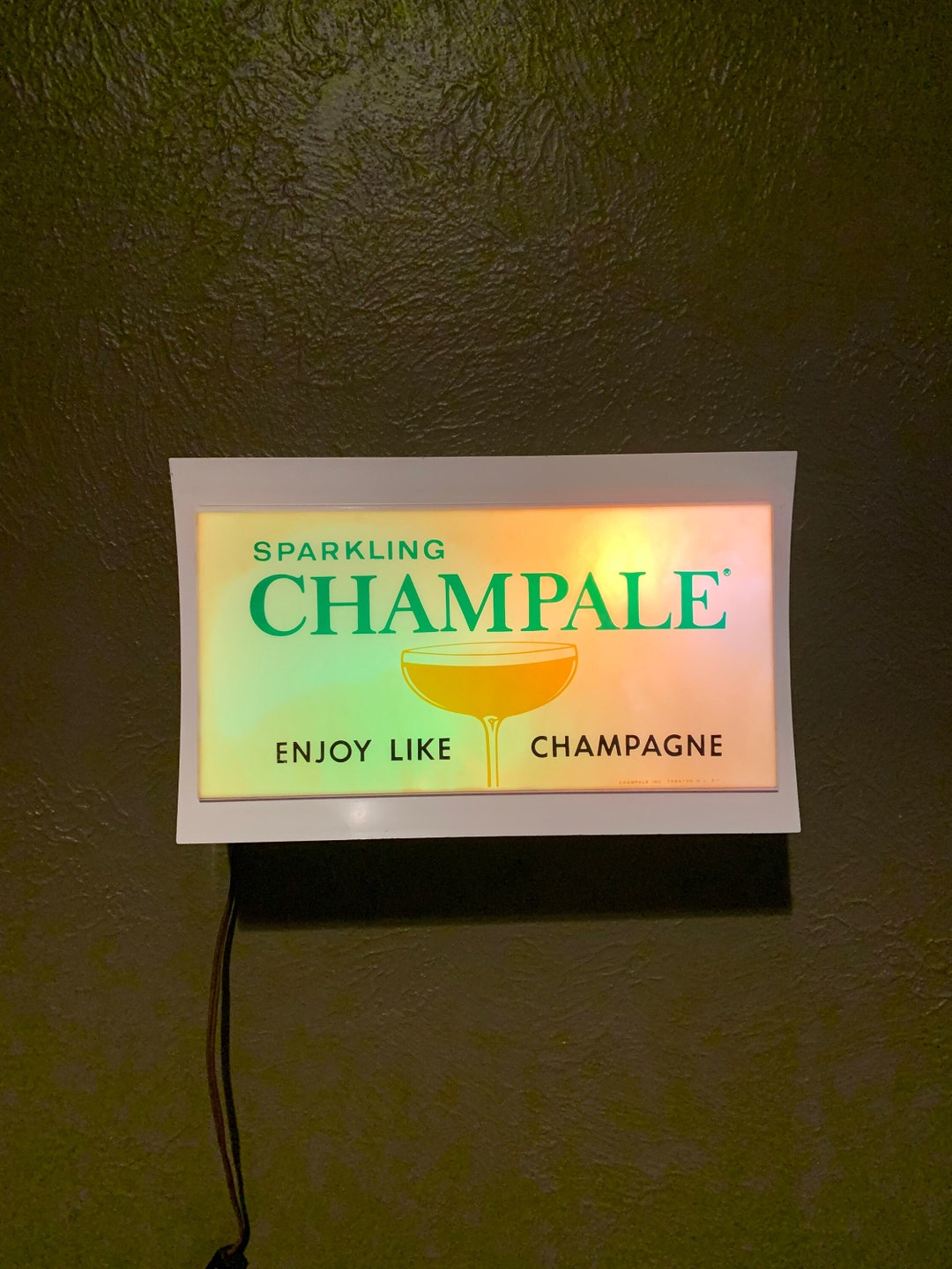 2146 - Vintage Original SPARKLING CHAMPALE Lighted Sign - Fun! - Etsy