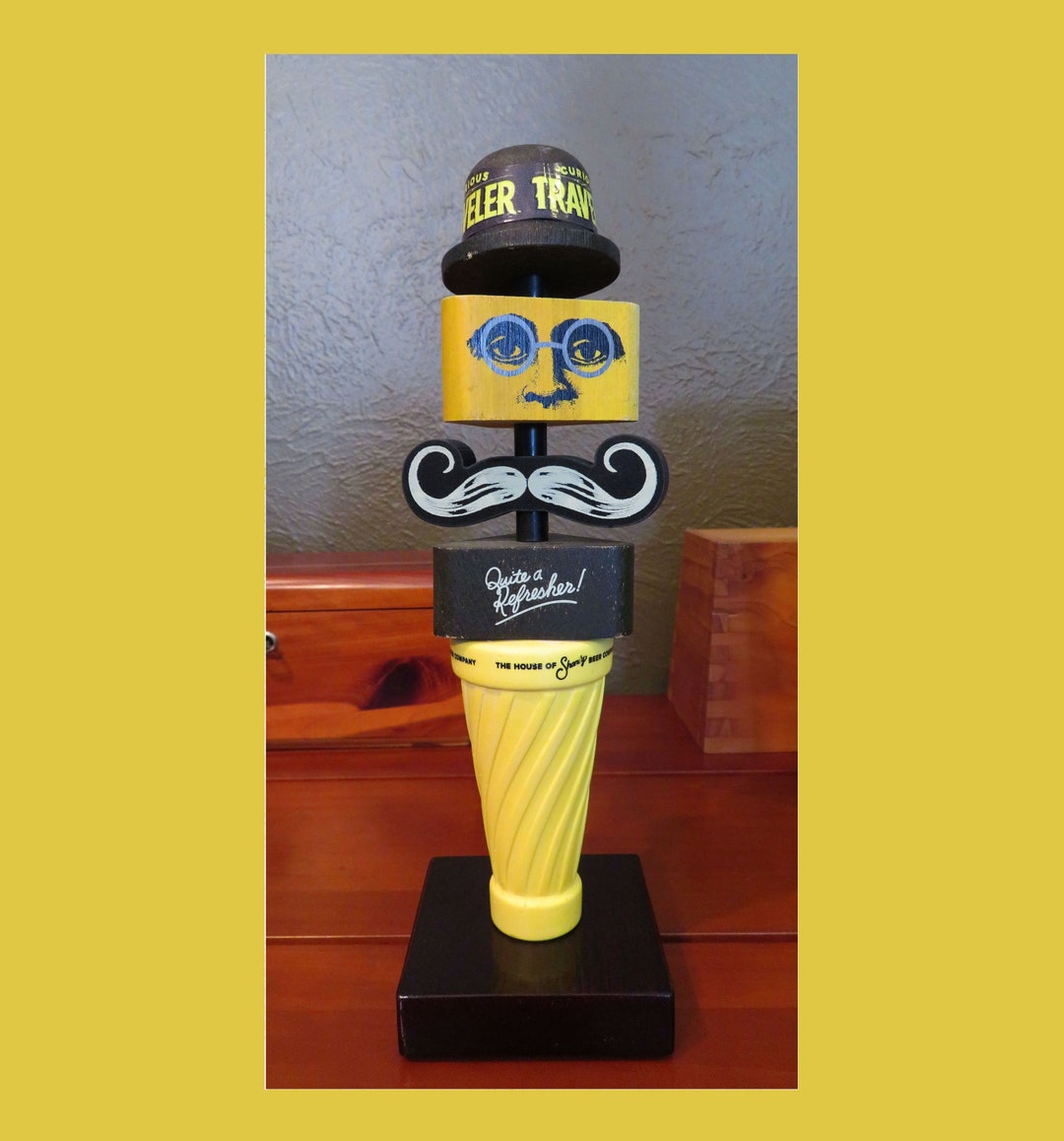 1325B - Original Curous Traveler Shandy Tap Handle W/ Hand Made Base - Etsy