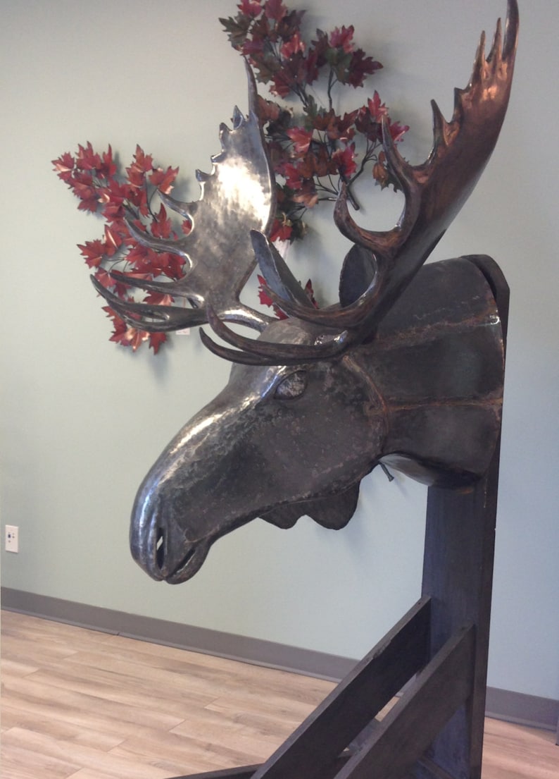 Moose Head Metal Sculpture - Etsy