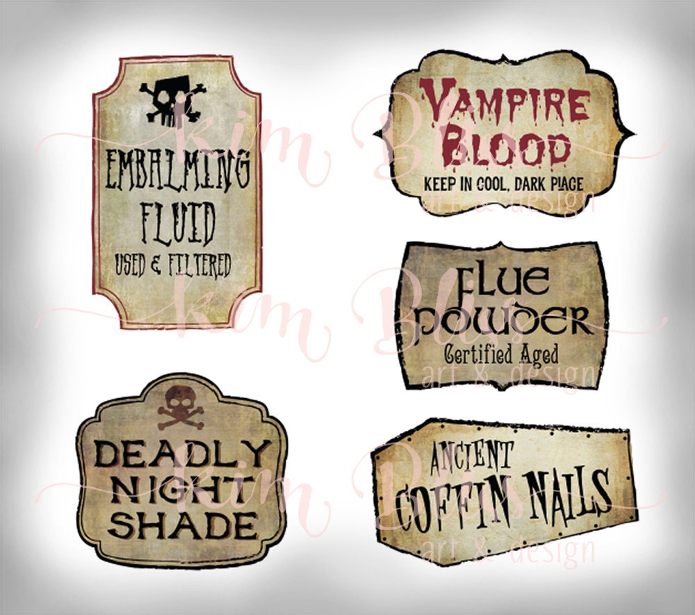 Halloween Printable: Apothecary Potion Bottle Labels | Witches ...