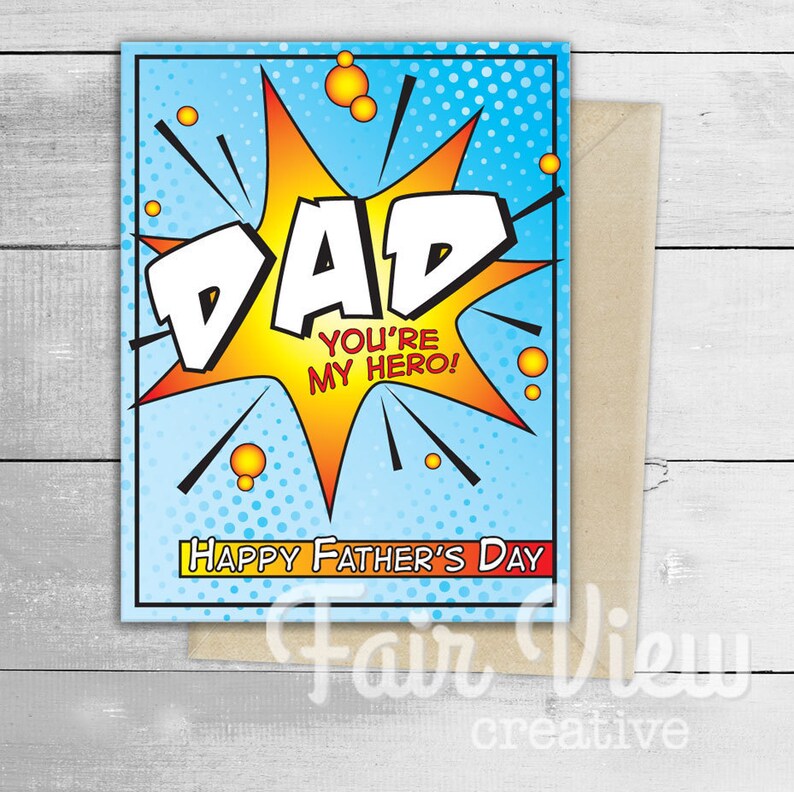 Printable Father's Day Superhero Celebration Party | Etsy