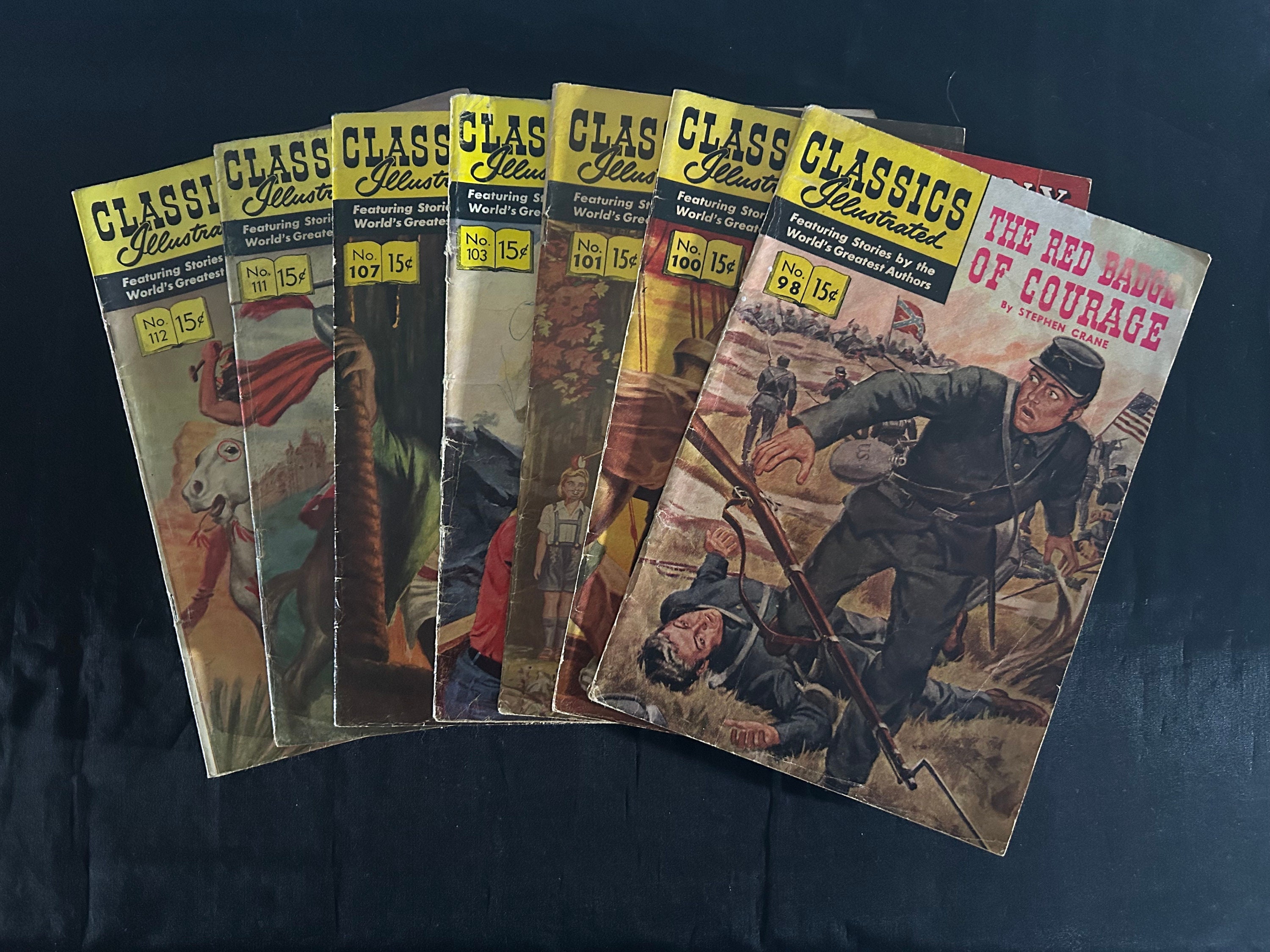 Classic Illustrated Comic Book Lot Numbers 98 100 101 103 - Etsy