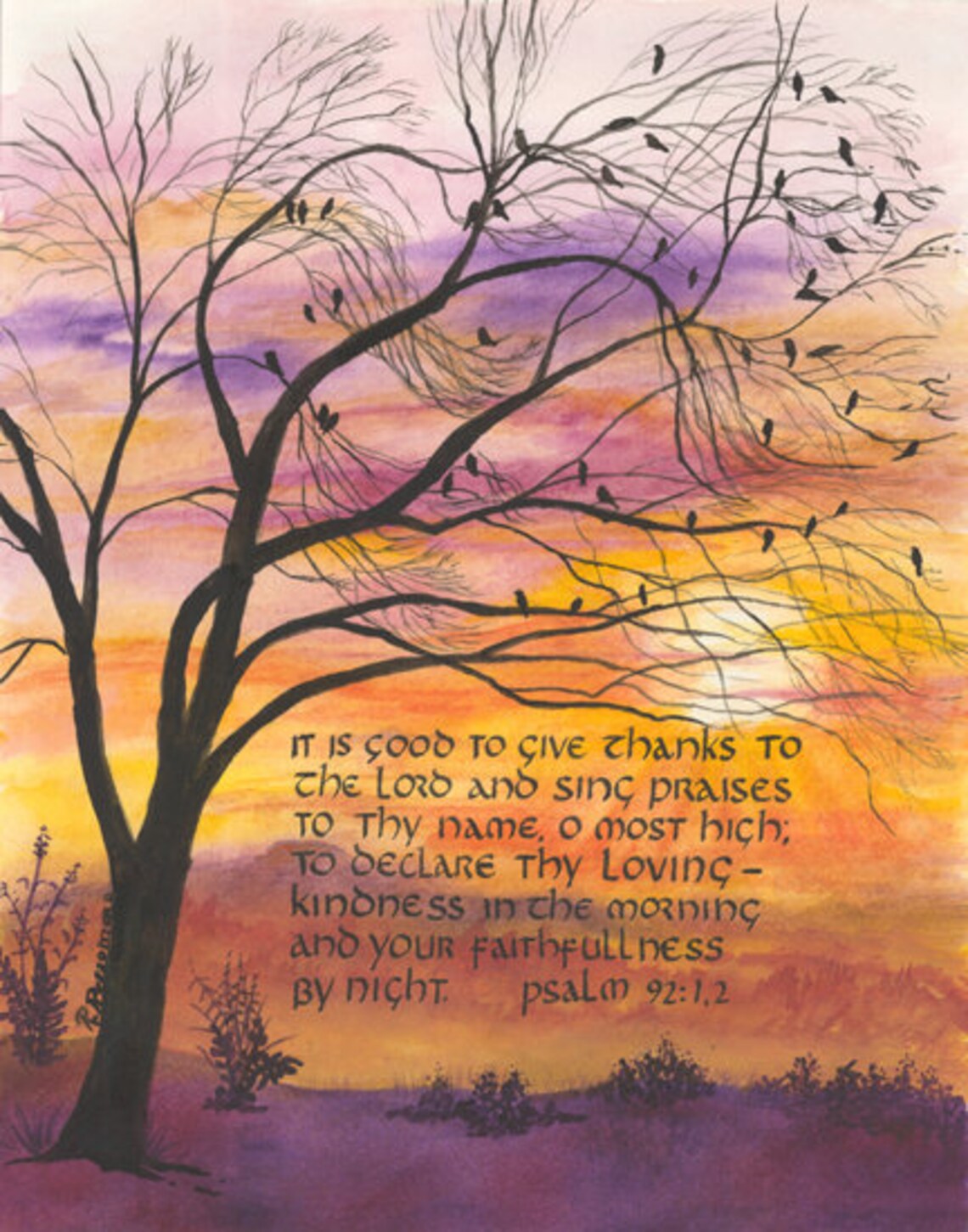 Psalm 92 1 Watercolor Etsy psalm-92-1-watercolor-etsy