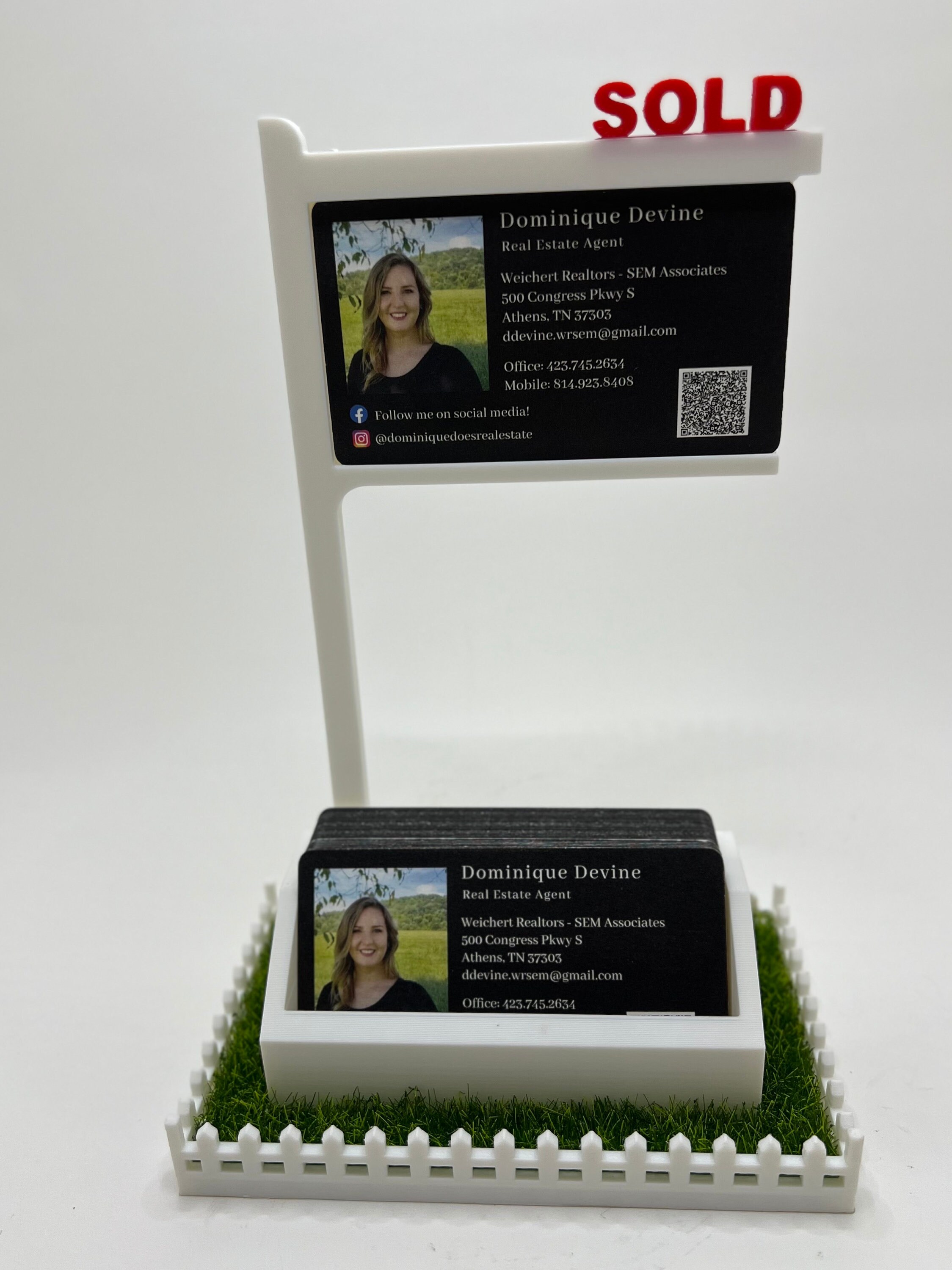Real Estate SOLD Sign Business Card Holder - Etsy