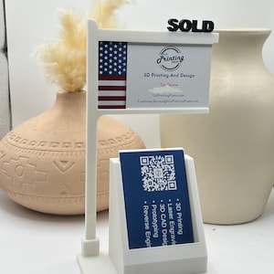 Real Estate SOLD Sign Business Card Holder Upright - Etsy