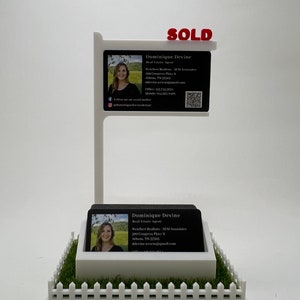 Real Estate SOLD Sign Business Card Holder - Etsy