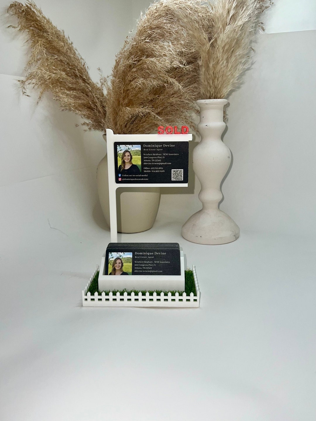 Real Estate SOLD Sign Business Card Holder - Etsy
