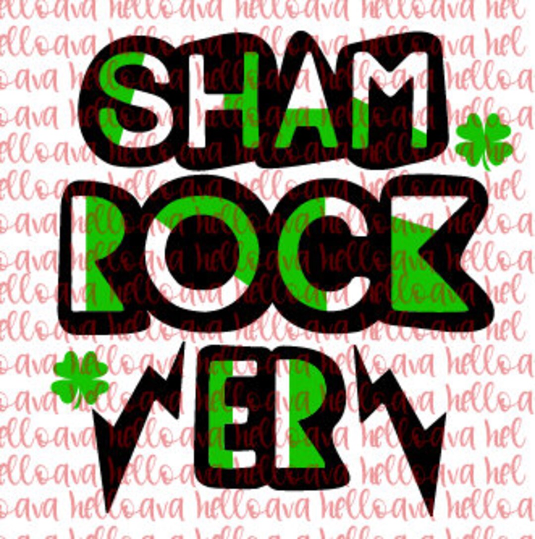 Shamrocker SVG, Cut File, DXF, St. Patty's Day, St. Patrick Days ...