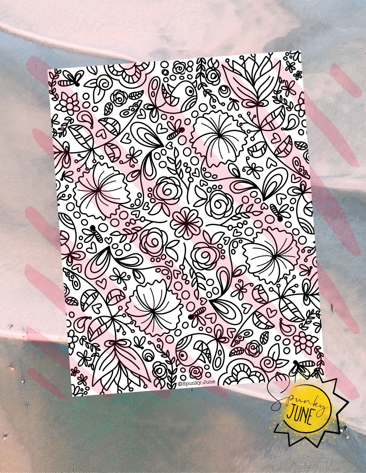 May Flowers Coloring Page | Digital Download | Printable Coloring Page ...