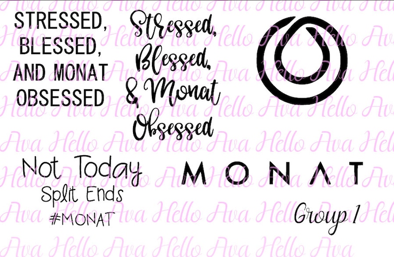 Monat SVG Files, Bundle of 5, Group 1 - Etsy