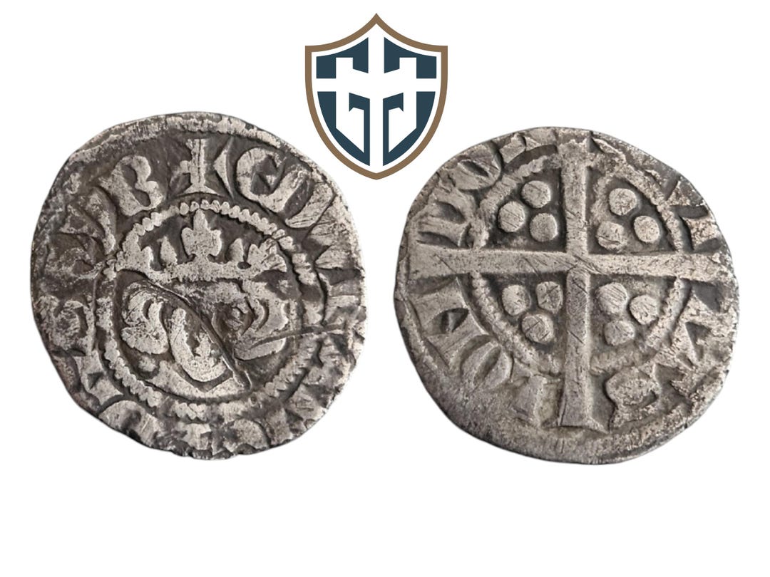 King Edward I Medieval Silver Hammered Penny Coin Circa 1279-1307 AD, London Mint, Metal ...